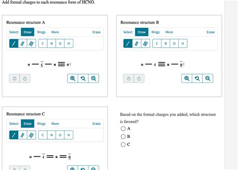 Hcno Lewis Structure Add Formal Charges To Each Resonance Form Of
