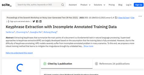 Keyphrase Extraction With Incomplete Annotated Training Data