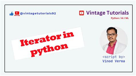 What Is Iterator Python Youtube