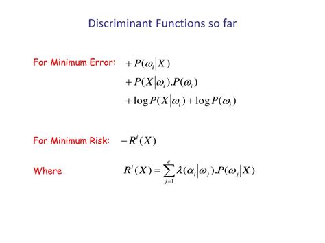 Ppt Part 2 Statistical Pattern Classification Optimal Classification With Bayes Rule