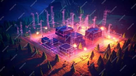 Premium Ai Image Smart Grid And Effective Electricity Distribution