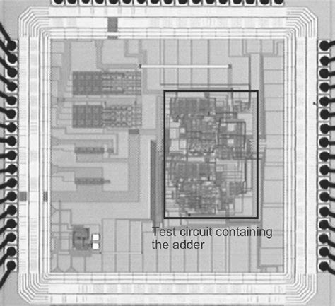 Photograph Of Chip With Test Circuit Download Scientific Diagram
