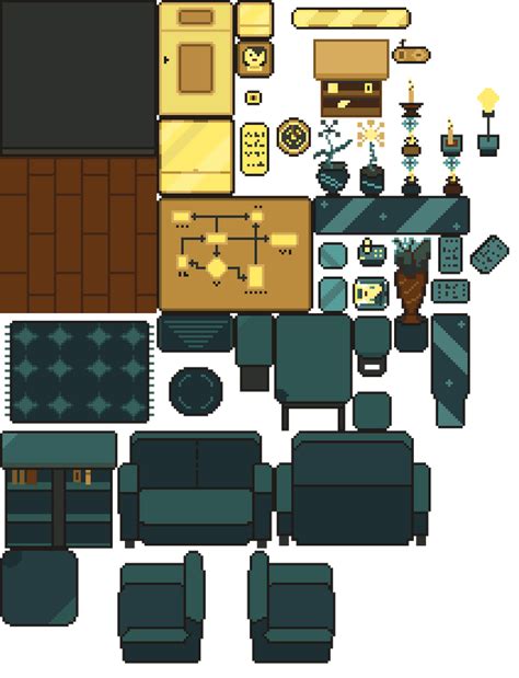 Free Rpg Pixel Assets For Room By Ali Dehshiri