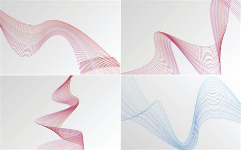 Set Of 4 Geometric Wave Pattern Background Abstract Waving Line 19367069 Vector Art At Vecteezy