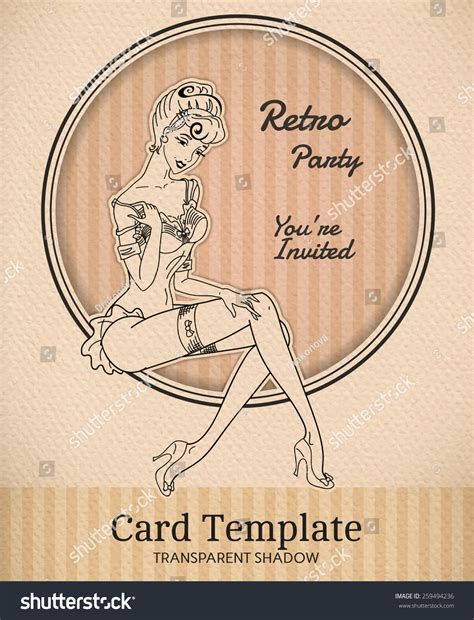 Vector Retro Pinup Sexy Woman Illustration Stock Vector Royalty Free Shutterstock