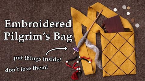 Medieval Accessories Making An Embroidered Pilgrims Bag Cc Youtube
