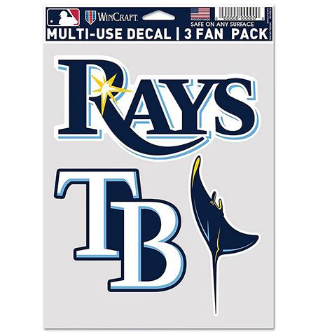 Wincraft Tampa Bay Rays Multi Use Fan Decal 3 Pack Academy