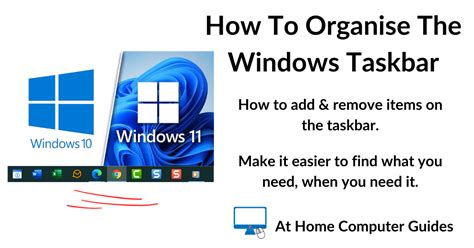 How To Arrange Your Windows Taskbar At Home Computer