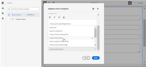How To Create A Custom Submit Action For An Adaptive Form Based On Core Components Adobe