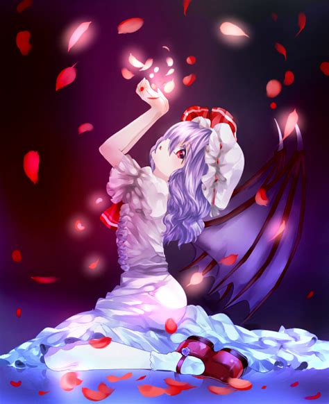 Nagare Remilia Scarlet Touhou Light Purple Hair 1girl Ascot Bat