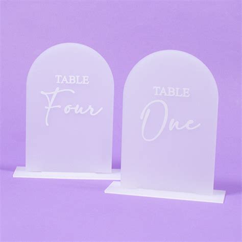 Chic Table Number Acrylic Arch Sign Partyrama
