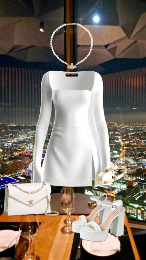 Classy Dinner Date Love White Outfit Fancy