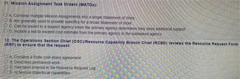 11 Mission Assignment Task Orders Matos A