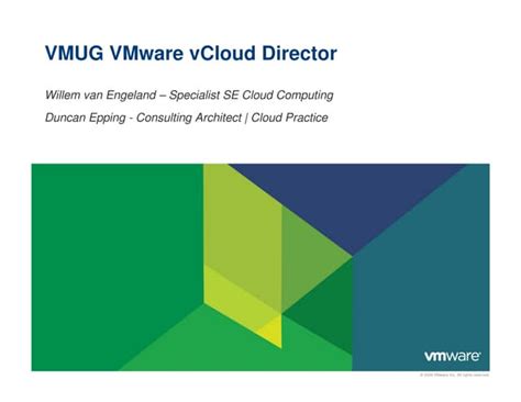 Presentation Vmug V Mware V Cloud Director Ppt