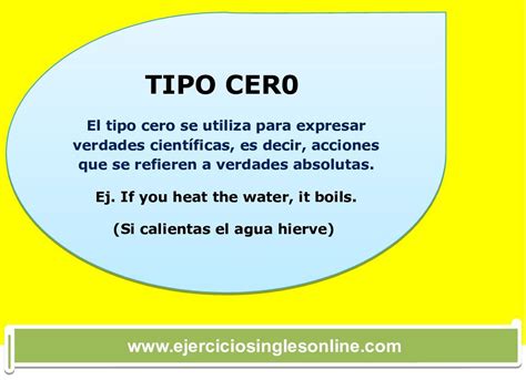 Ejercicio 10 Condicional tipo zero Ejercicios inglés online