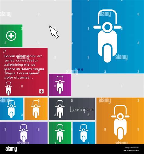 Scooter Icon Sign Buttons Modern Interface Website Buttons With