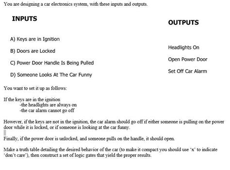 Solved Just Need A Combination Of 2 Or 3 Input Logic Gates Chegg Com
