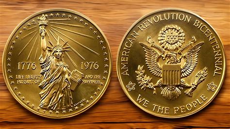 National Bicentennial Medal 1976 Gold And Silver Formats