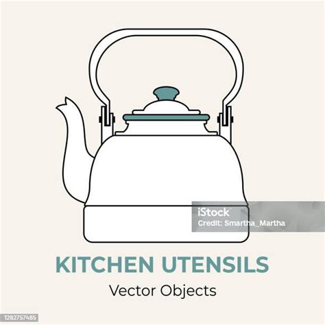 주전자 간단한 양식 벡터 그림 벡터 라인 일러스트 레이션 격리 된 차 주전자 로고 아이콘 카페 메뉴 배너 Flayer 0명에 대한 스톡 벡터 아트 및 기타 이미지 Istock