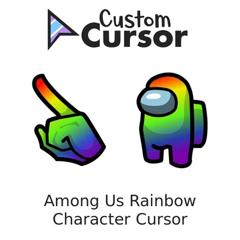 Among Us Rainbow Character Cursor Custom Cursor