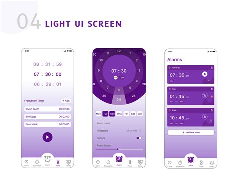 Alarm Clock Mobile App Ui Behance
