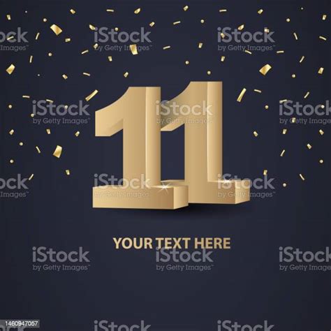 기념일 11 골드 3d 숫자 기념일 행사 파티를 축하하기 위한 포스터 템플릿 0명에 대한 스톡 벡터 아트 및 기타 이미지 0명 11 겨울 Istock