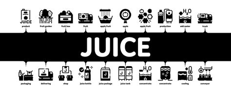 Juice Production Plant Minimal Infographic Banner Vector 17383886