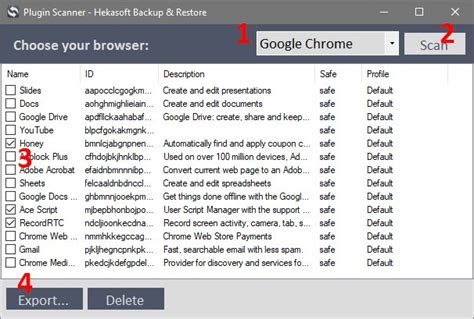 Google Chrome Backup Extension Issue Hekasoft