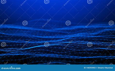 Network Connection Dots And Lines Technology Background Plexus Big Data Background 3d