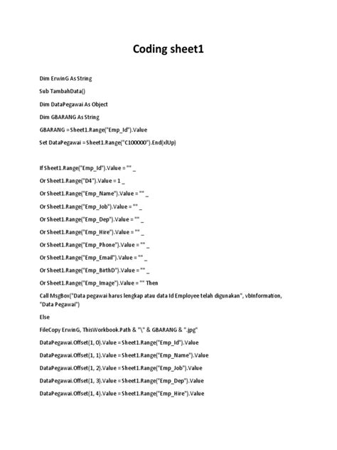 Coding Sheet1 Pdf Computer Programming Software