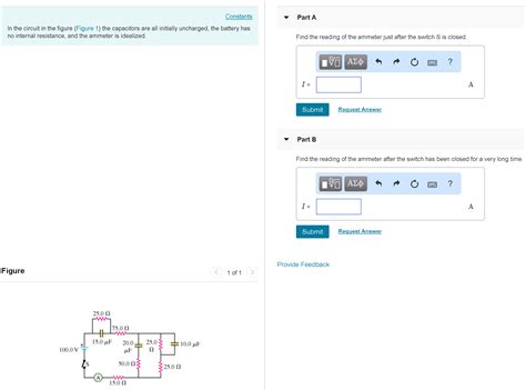 solved constants part a in the circuit in the figure