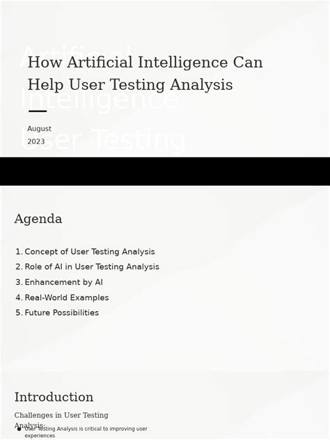 1 How Artificial Intelligence Can Help User Testing Analysis Pdf