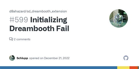 Initializing Dreambooth Fail Issue D Ahazard Sd Dreambooth Extension GitHub
