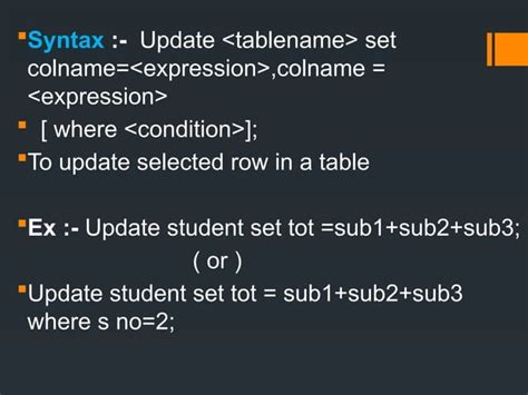 Sql Commands Powerpoint Presentation Ppt Ppt