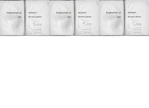 F Reif Fundamentals Of Statistical And Thermal Physics Pdf