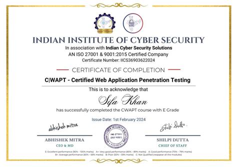 Sifa Khan On Linkedin Wapt Cybersecurity Certification Webapplicationsecurity 12 Comments