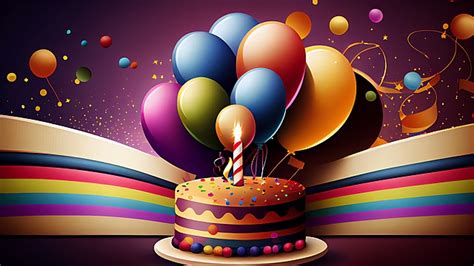 생일 풍선 리본 축하 배경 생신 리본 축하하다 배경 일러스트 및 사진 무료 다운로드 Pngtree