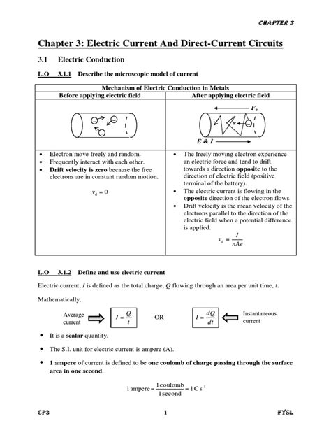 Electric Current And Direct Current Circuits Pdf