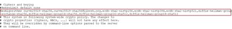 Disable Diffie Hellman Group Sha For SSH
