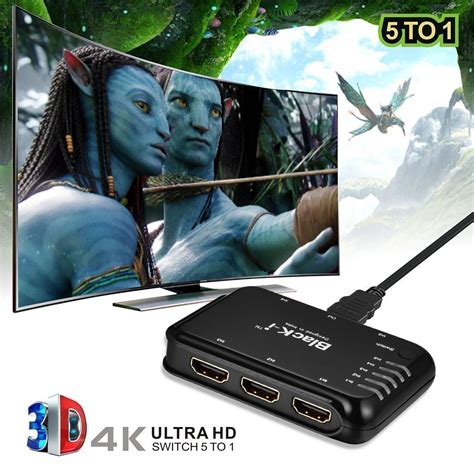 Black I Hdmi 5 Input 1 Output Switcher