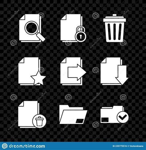 Set Document With Search And Lock Trash Can Delete File Document