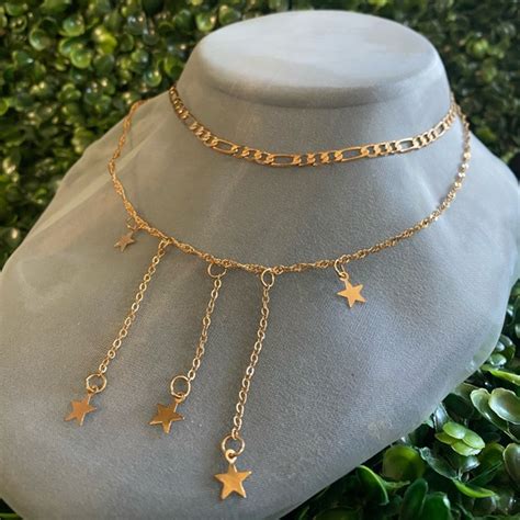 Jewelry Double Layer Gold Star Necklace Poshmark