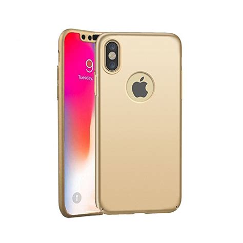 Buy Sk Ipaky Full Covered 360 Degree Front Back Case Cover For Iphone X Gold Online ₹375