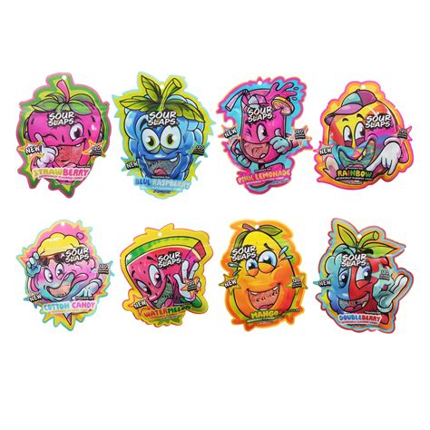 Sour Slaps 7 Pack Flavored Sour Candy Belts Deliciously Sour Fresh