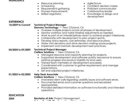 Project Manager Resume Sample Best Technical Project Manager Resume