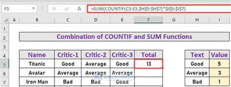 how to assign value to text and sum in excel 2 easy methods