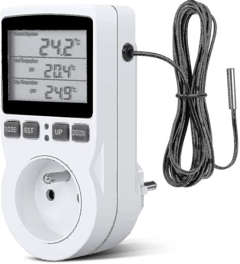 Digital Heating Cooling Thermostat Socket Lcd Temperature Controller 230v For Greenhouse Farm