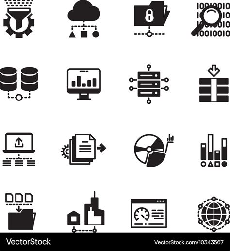 big data database analytics cloud computing vector image