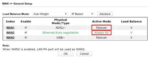 How To Set Up WAN 2 As Primary And WAN 1 As Secondary Gateway For Vigor2762 DrayTek FAQ