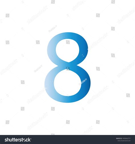 Number Eight Simple Clip Art Vector Stock Vector Royalty Free